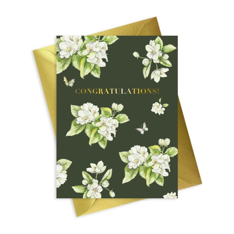 Floral Congratulations Card | Crumble and Core Luxury A6
