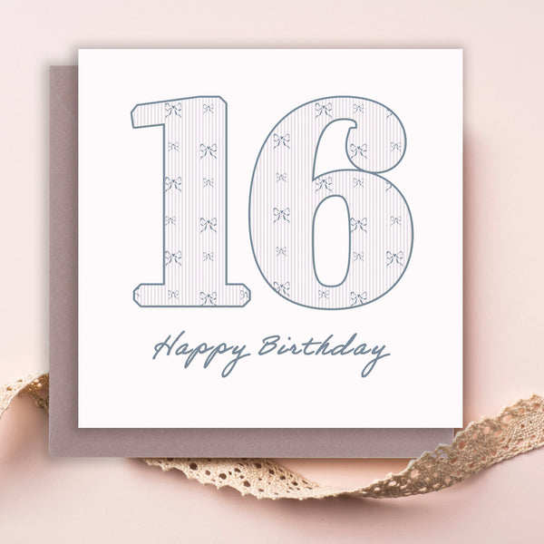 16th Birthday Card – Luxury Handmade | Crumble and Core