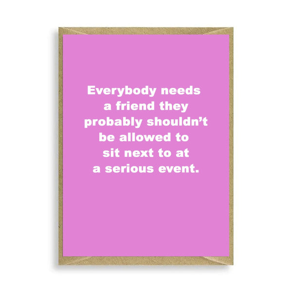 Mini Greeting Card - Crumble and Core Humorous Design
